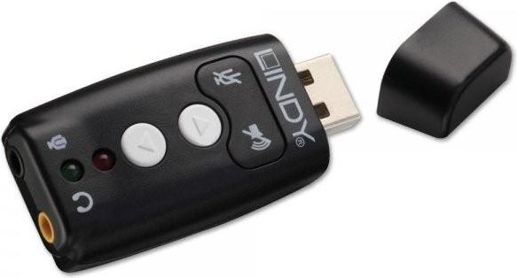 Adapter audio USB 2.0 - wejście słuchawkowe i mikrofonowe Lindy 42961 ...