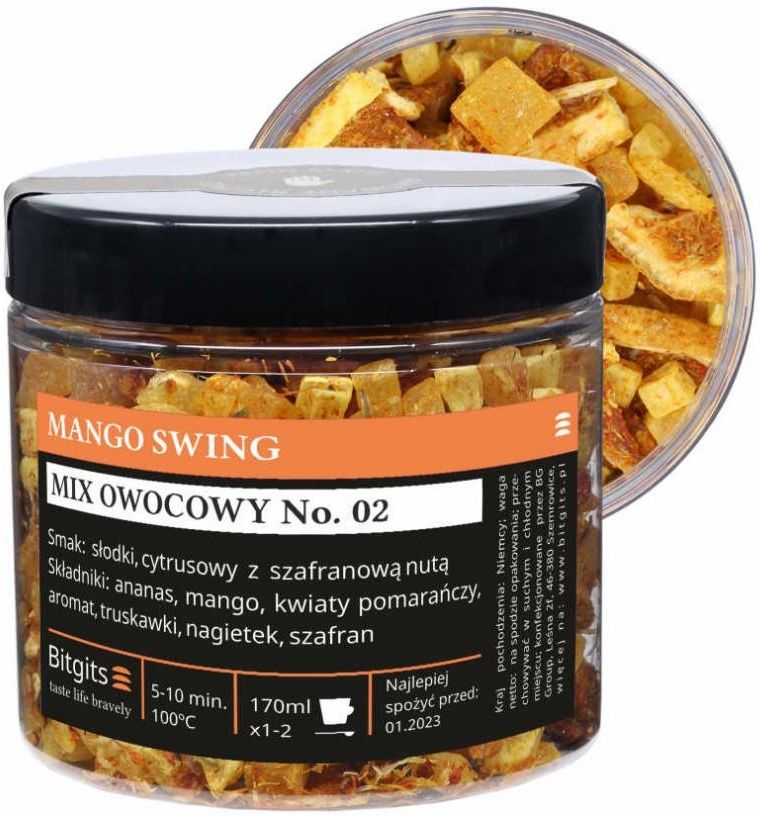 Herbata Bitgits Herbata owocowa z mango i szafranem Mango Swing 90g ...
