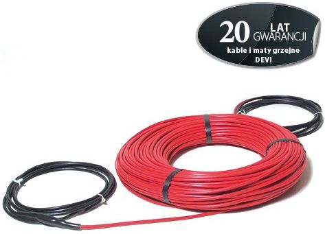 Ogrzewanie podłogowe DEVIbasic 20S/230V (DEVIflex DSIG) 74m 1465W 230V Kabel grzejny - Opinie i ...