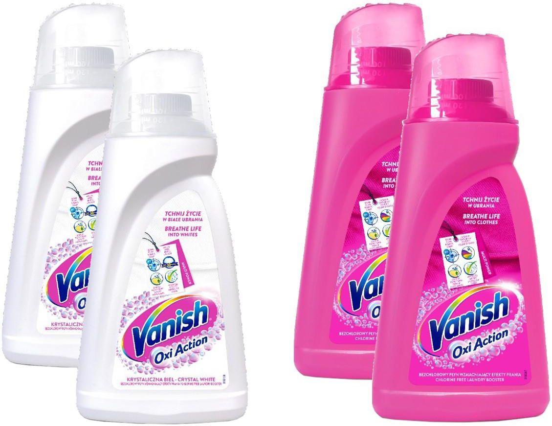 VANISH Oxi Action Pink x2 & White 1l x2 - Opinie i atrakcyjne ceny na ...