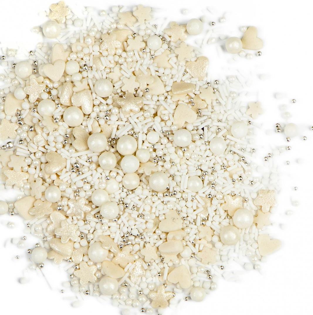 Art-Sweet Posypka Cukrowa Perłowa Mieszanka Z Odcieniami Bieli 100g ...