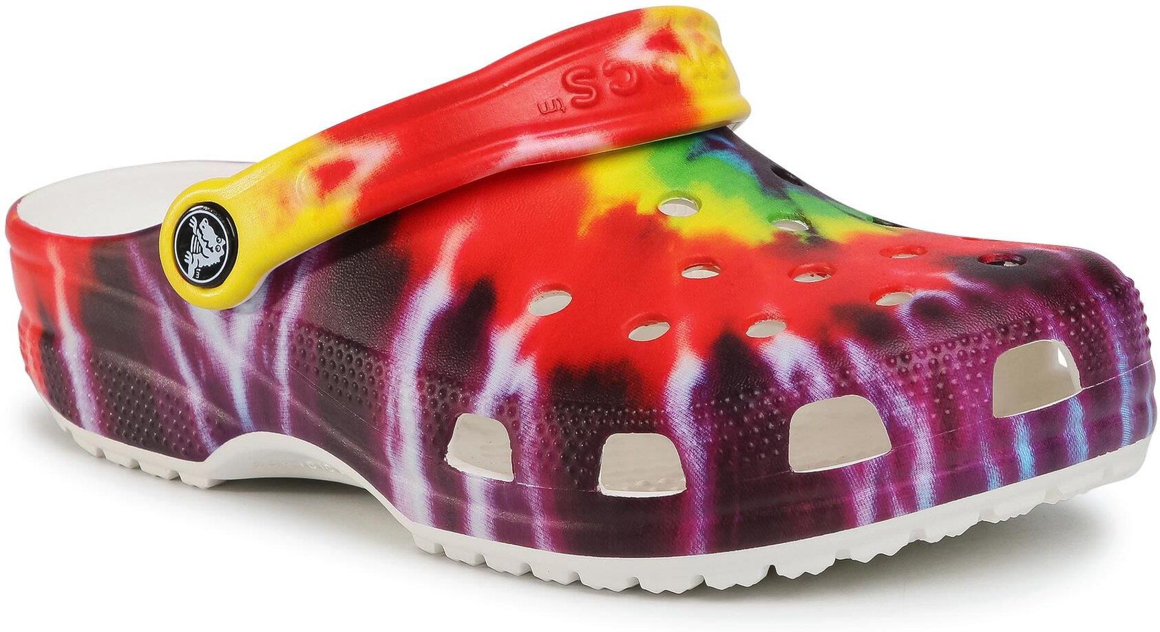 Crocs Klapki Classic Tie Dye Graphic Clog 205453 Kolorowy - Ceny i ...