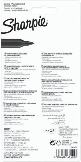 Sharpie Markery Permanentne Fine Pastel 4 Kolory - Ceny i opinie - Ceneo.pl