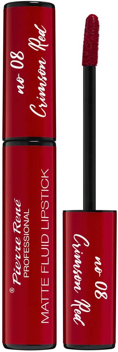 Pierre Rene Matte Fluid Lipstick Pomadka Do Ust 08 Crimson Red Matowa ...