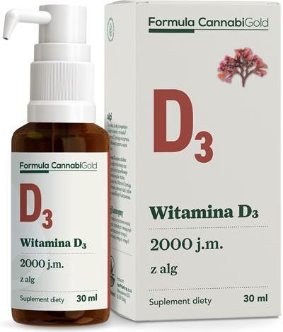 Preparat medycyny naturalnej CannabiGold Formula Witamina D3 z alg 30 ml - Opinie i ceny na Ceneo.pl