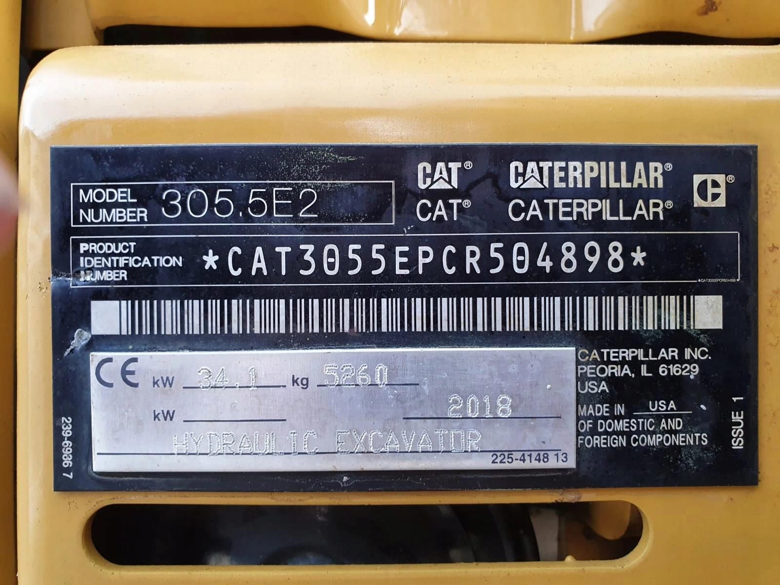 MINIKOPARKA CATERPILLAR CAT 305.5 E2 305 304 2018R - Opinie i ceny na ...
