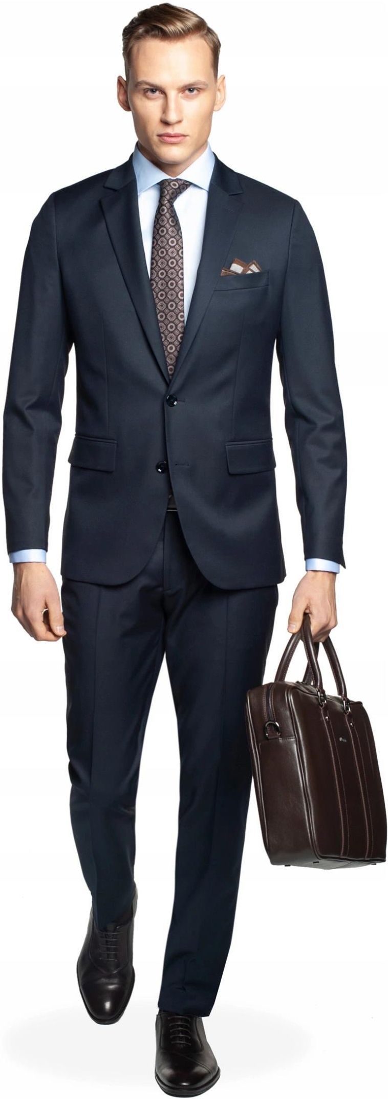 Garnitur męski radwin granat slim fit 176 92 82 - Ceny i opinie - Ceneo.pl
