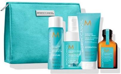 MoroccanOil Takes Flight Style , Minizestaw do stylizacji włosów: olejek 25ml + spray ...