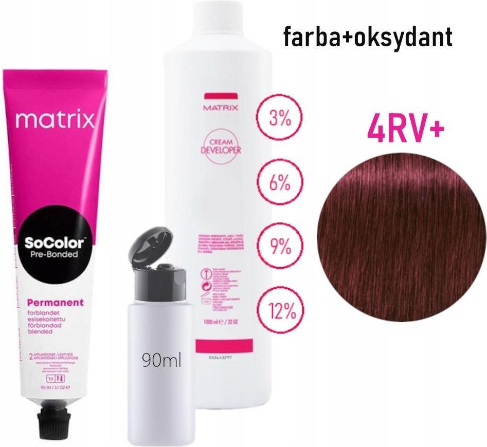 Matrix SoColor Farba do włosów 4RV+ 90 ml - Opinie i ceny na Ceneo.pl