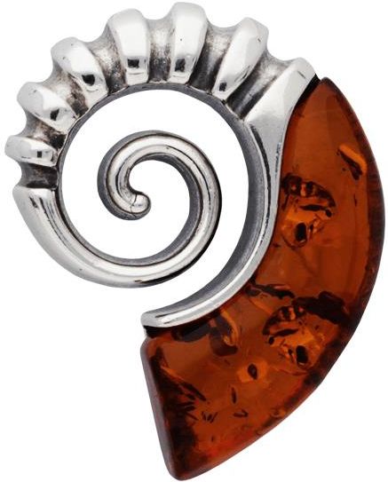 AMBER ART GUTOWSKI SREBRNY WISIOREK AMONIT Z BURSZTYNEM - Ceny i opinie ...