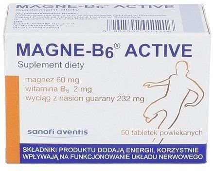 Magne-B6 Active 50 tabletek - Opinie i ceny na Ceneo.pl
