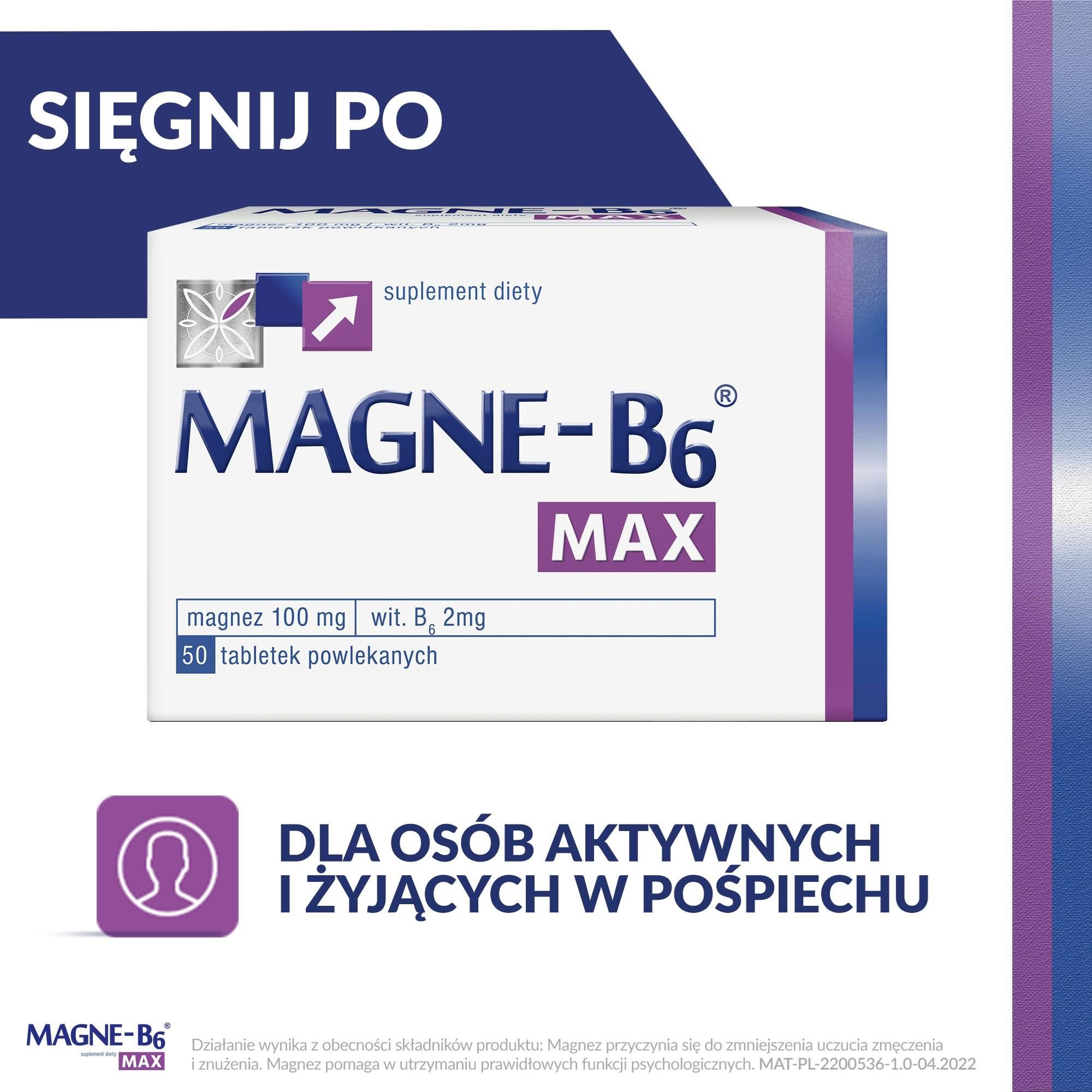 Tabletki Magne-B6 Max magnez 50 szt. - Opinie i ceny na Ceneo.pl