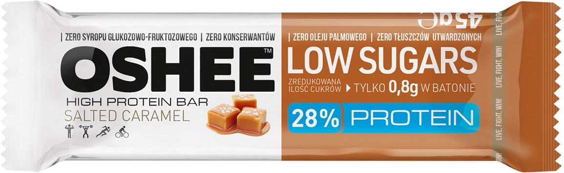 Oshee Baton Proteinowy Słony Karmel Low Sugars 45G - Ceny i opinie ...