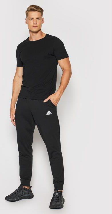 Adidas Spodnie dresowe Essentials Single GK9226 Czarny Regular Fit ...