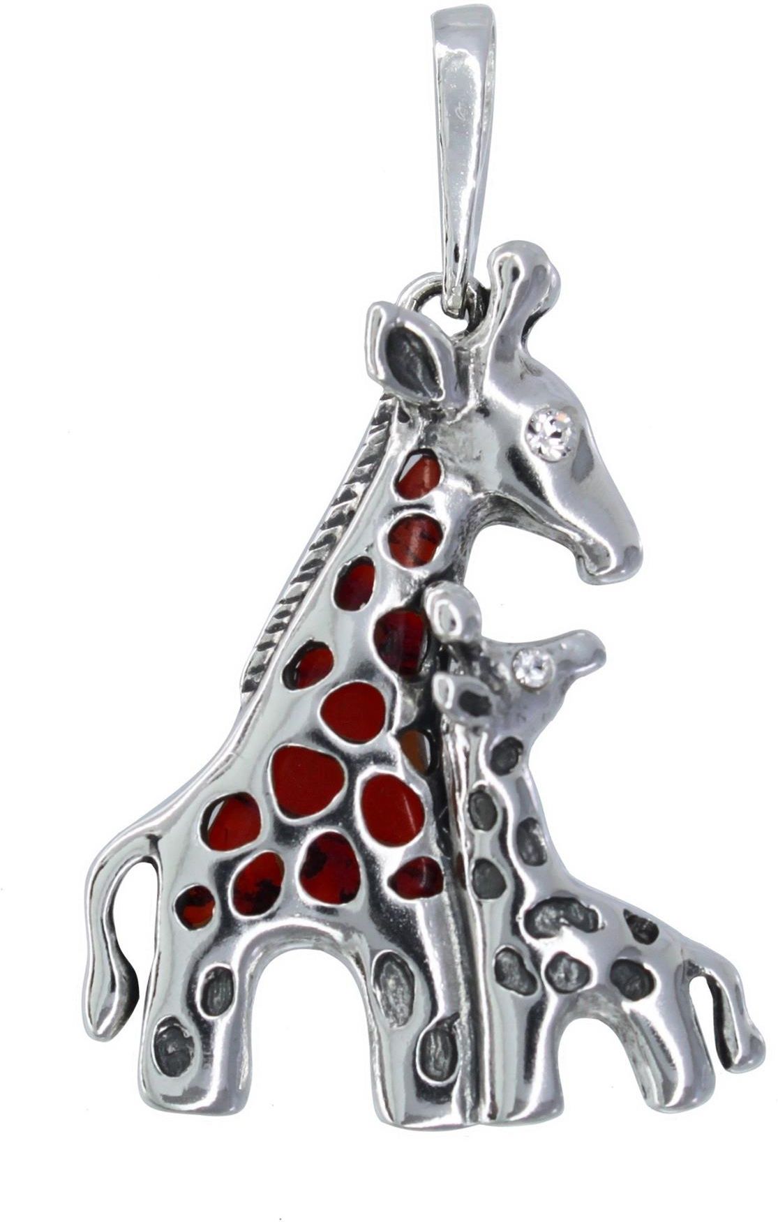 AMBER ART GUTOWSKI SREBRNY WISIOREK ZYRAFA Z BURSZTYNEM - Ceny i opinie ...