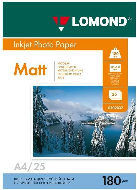 Papier fotograficzny LOMOND PAPIER FOTOGRAFICZNY A4 MATOWY 180g, 25szt - Opinie i ceny na Ceneo.pl
