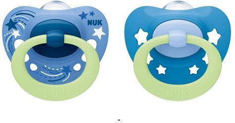 NUK Classic Signature Night 6-18M niebieski 2 szt. - Ceny i opinie - Ceneo.pl