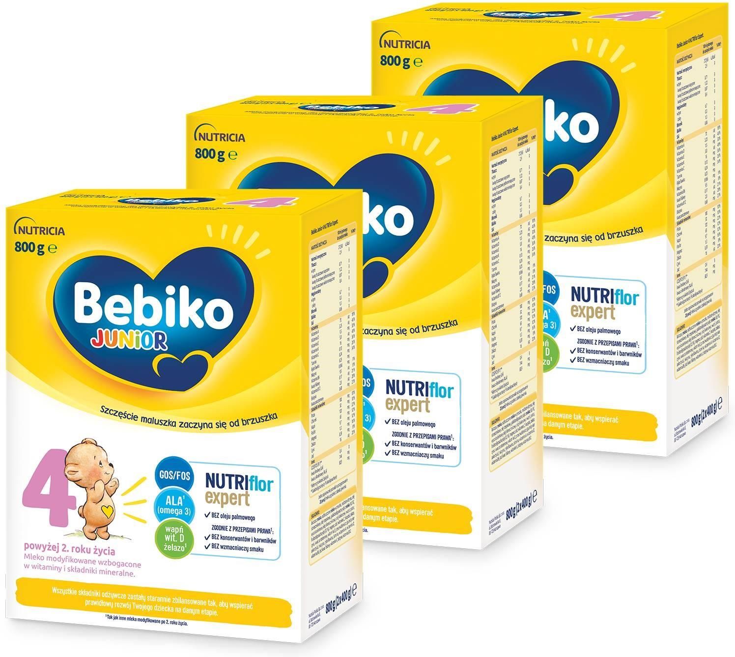 Bebiko Junior 4 Mleko Powyżej 2 Roku Życia 3X800G - Ceny i opinie ...