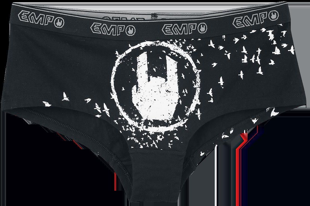 Emp Basic Collection - Black/Red Panty Set With Various Motifs Komplet ...