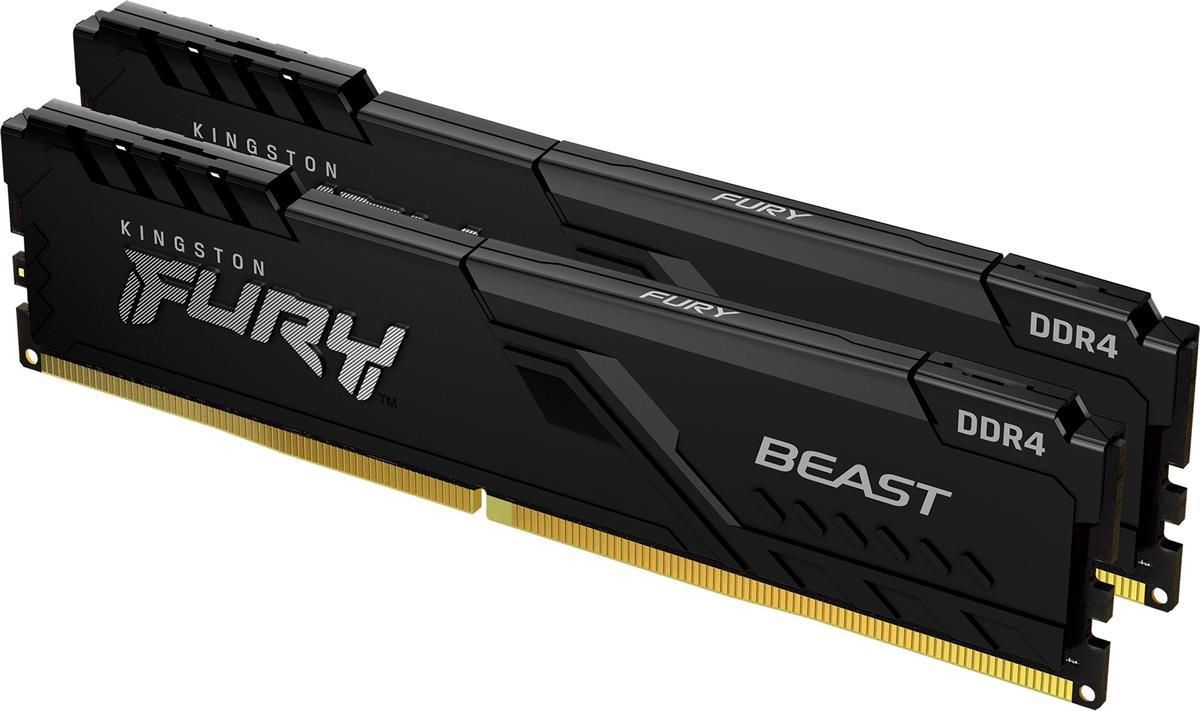 Kingston Fury Beast, DDR4, 64 GB, 3600MHz, CL18 (KF436C18BBK2/64 ...