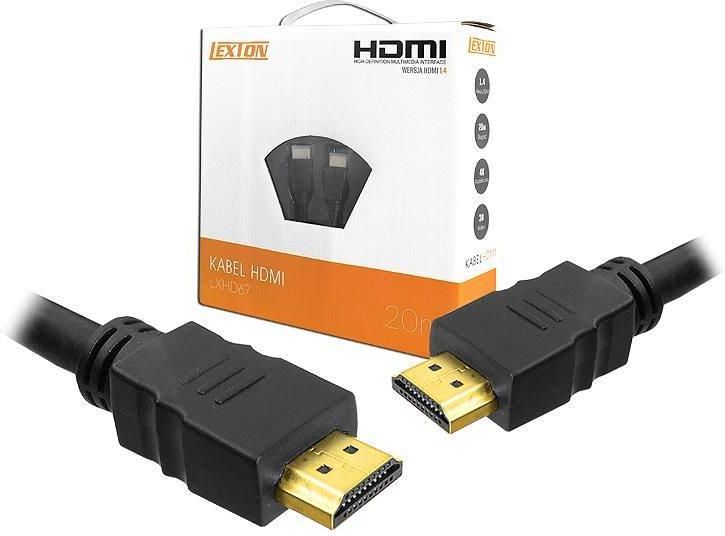 Kabel HDMI - HDMI męski 20m 4K 3D pozłacane końcówki - Opinie i ceny na ...