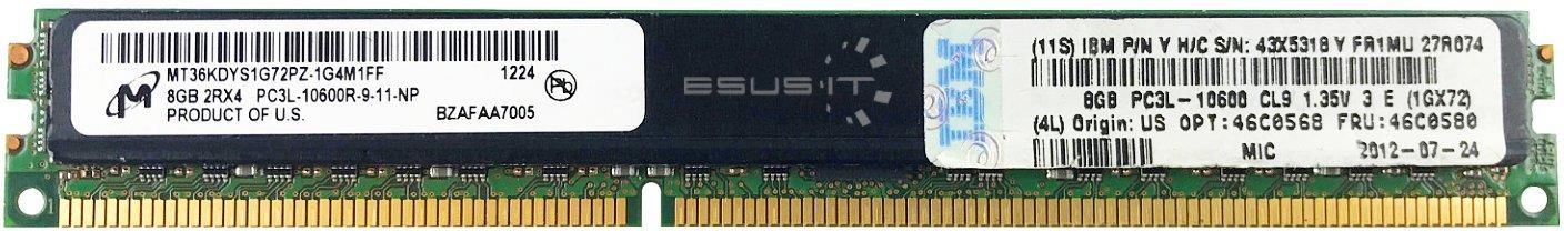 Micron Pamięć Ram 1X 8Gb Ecc Registered Ddr3 1333Mhz Pc3-10600 Rdimm ...