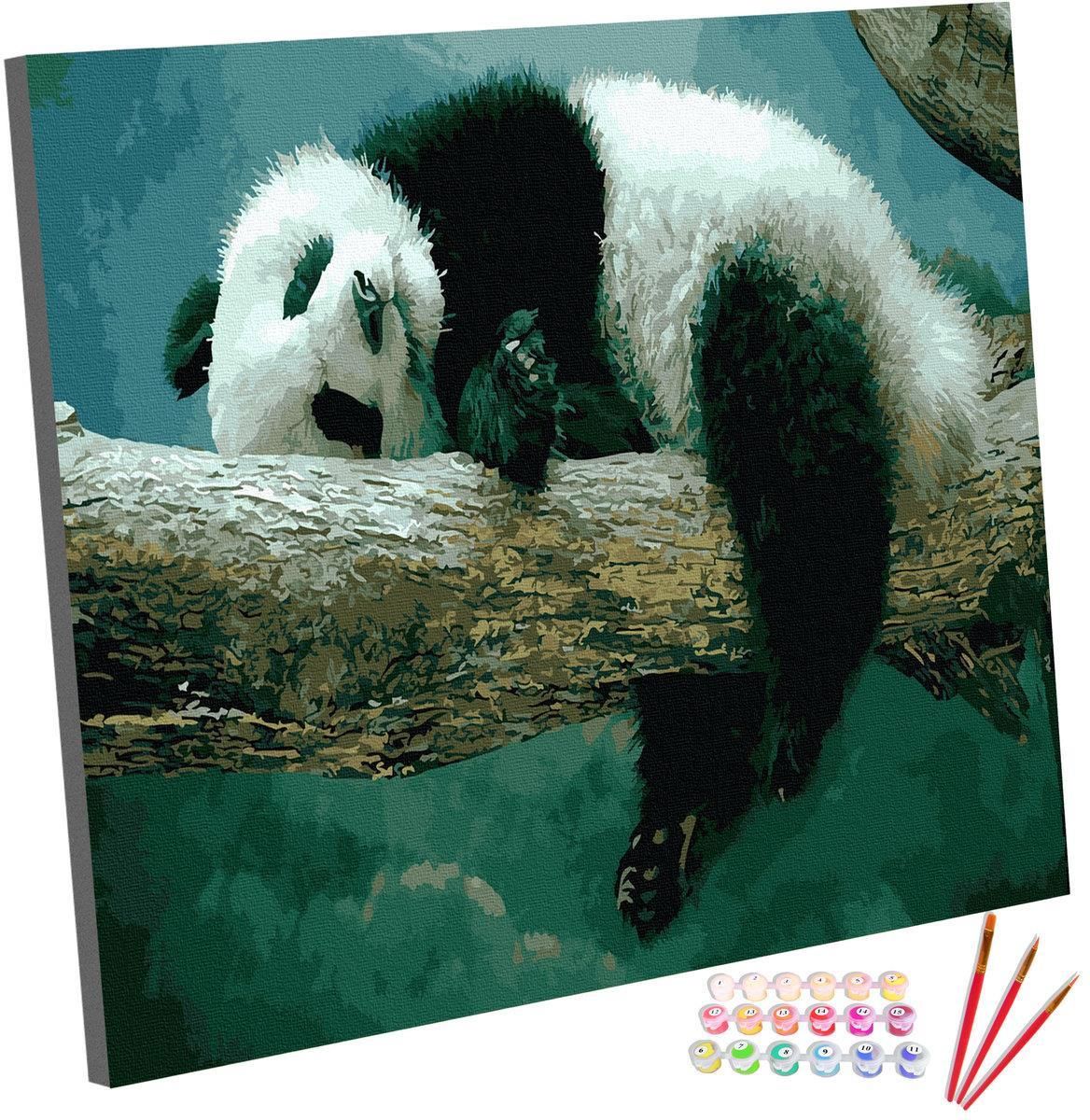 123Art Zestaw Do Malowania Po Numerach 40X50 Cm Panda Na Gałęzi - Ceny i opinie - Ceneo.pl