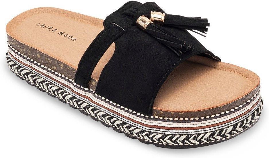 Laura Mode Klapki Damskie Wl031 Czarne - 37 - Ceny i opinie - Ceneo.pl
