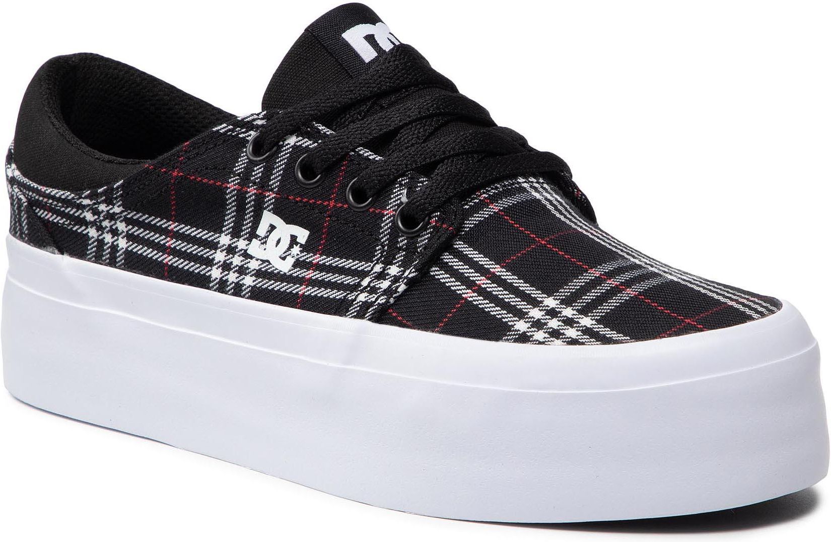 Dc Tenisówki - Trase Platform Adjs300269 Black/Plaid (Bpd) - Ceny i ...