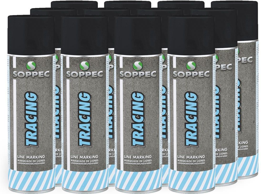 Lakier Soppec Spray Tracing Do Malowania Linii Czarna 0,5l 12szt ...