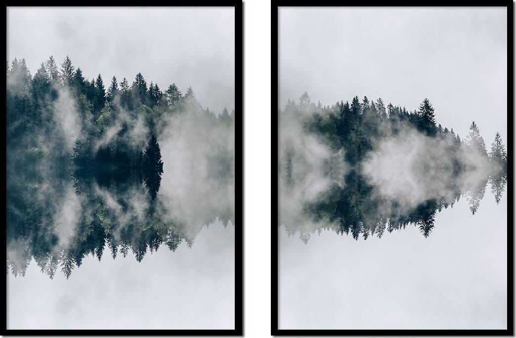 E-DRUK OBRAZ PLAKATY W RAMIE 33X43CM DYPTYK LAS P1543 - Opinie i ...