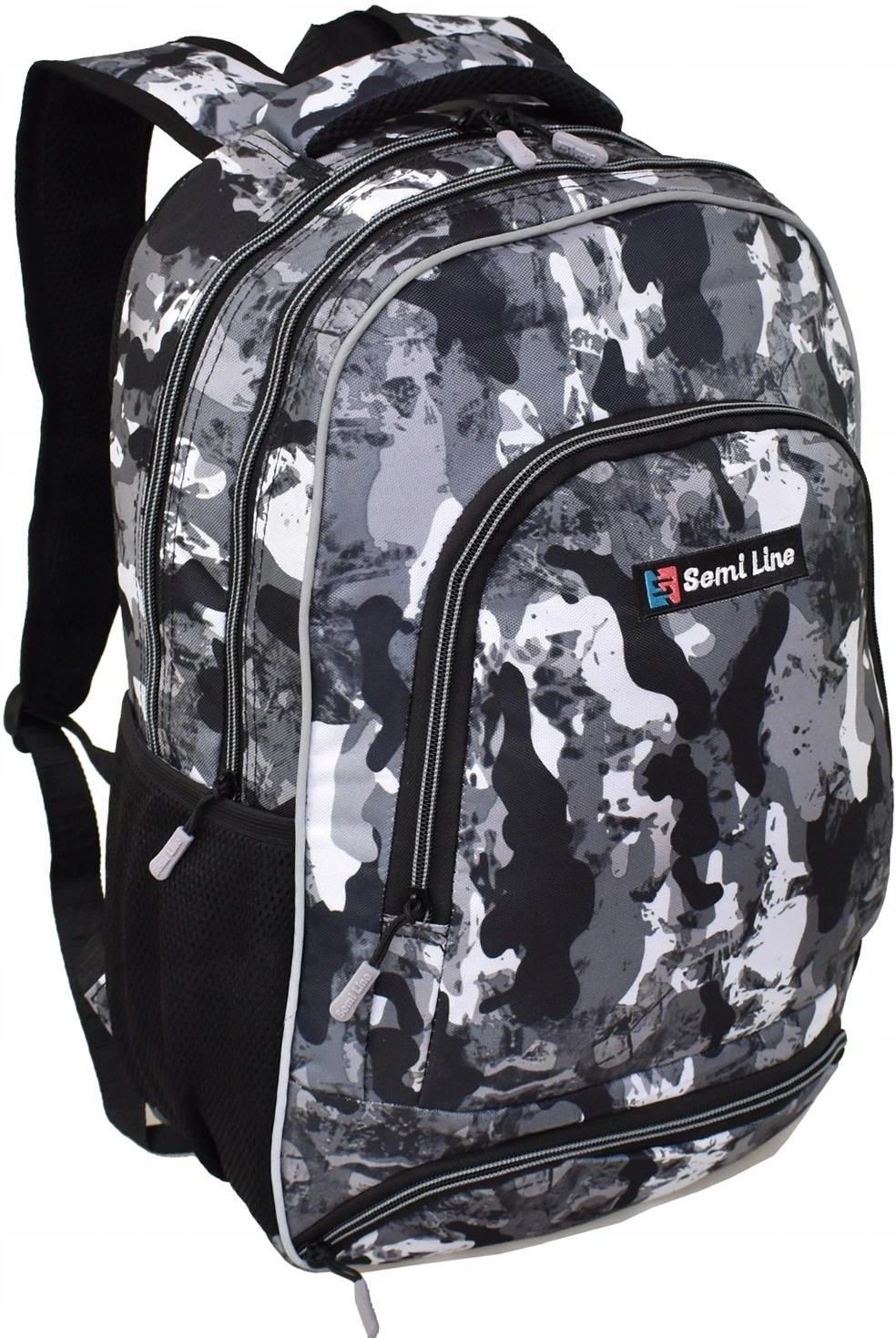 Semi Line Plecak Młodzieżowy Szkolny Szary Moro - Szkolny plecak - Ceny ...