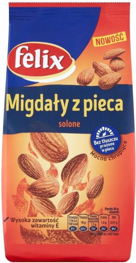 Felix Migdały Z Pieca Solone 200G - Ceny i opinie - Ceneo.pl