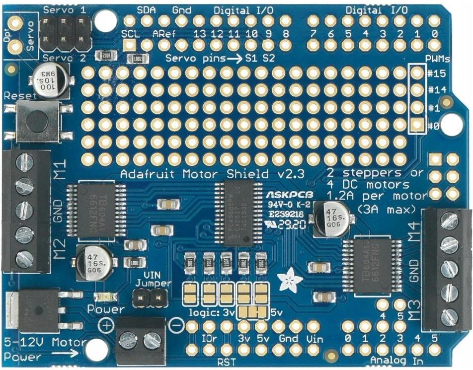 Mikrokontroler Adafruit Servo Motor Shield V2.3 - Sterownik Silników Dc ...