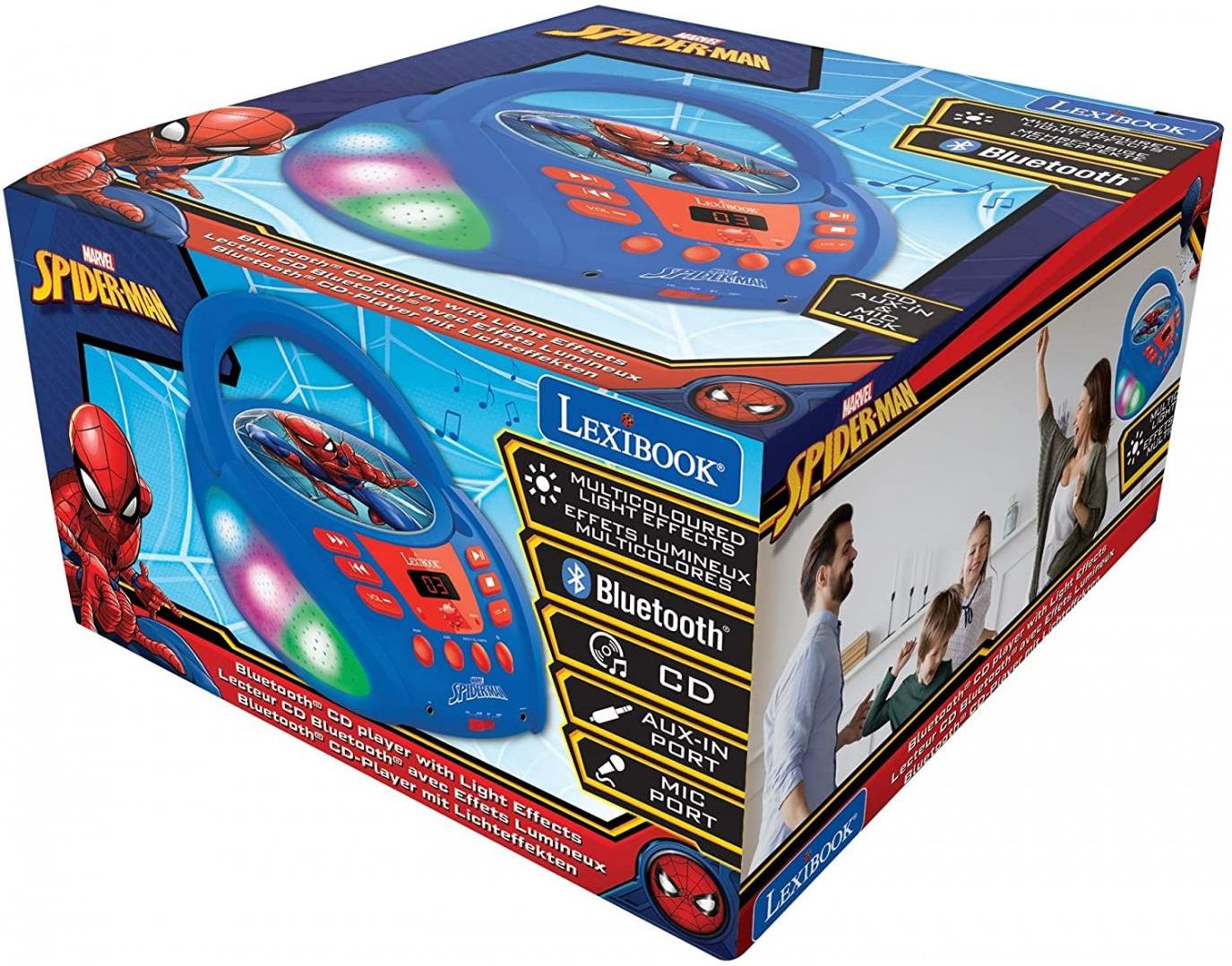 Lexibook Spiderman Boombox Odtwarzacz Cd Aux Mic Jack Bluetooth - Ceny ...