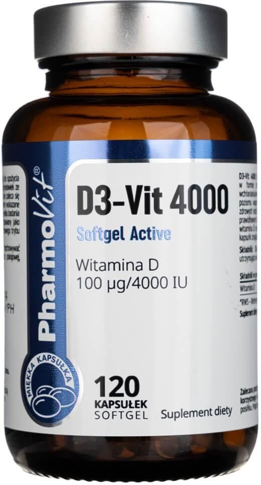 Pharmovit D3-Vit 4000 Softgel Active 120kaps. - Opinie i ceny na Ceneo.pl