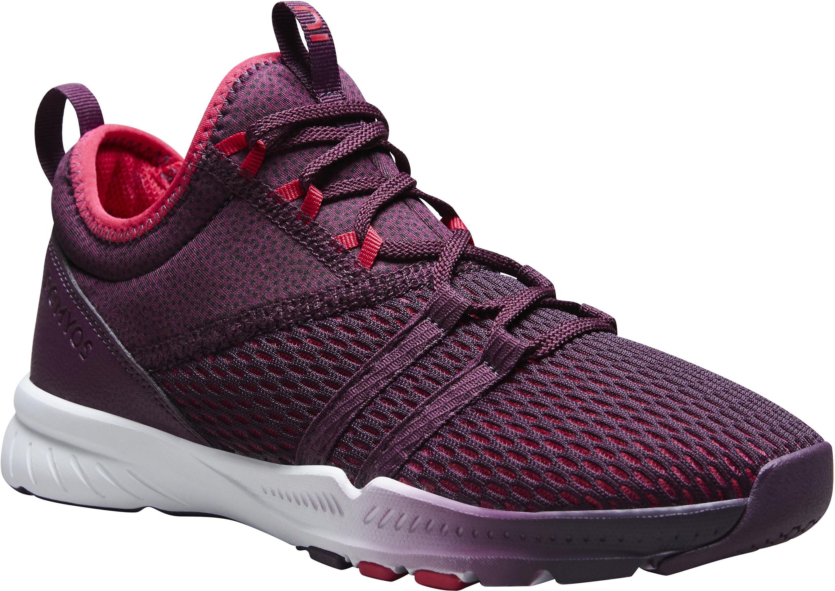 DOMYOS Buty fitness Domyos 140 mid damskie Purpurowy - Ceny i opinie ...