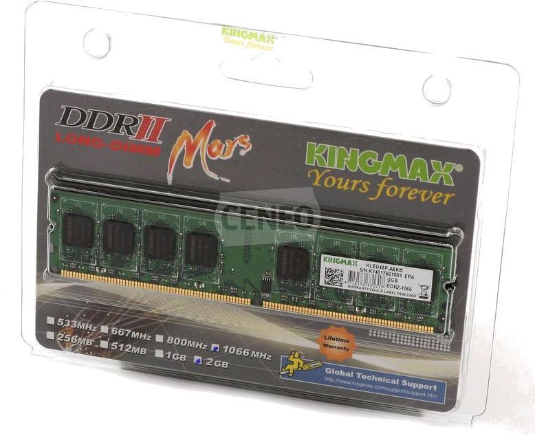 Pamięć RAM KINGMAX 2GB DDR2 1066MHz - Opinie i ceny na Ceneo.pl