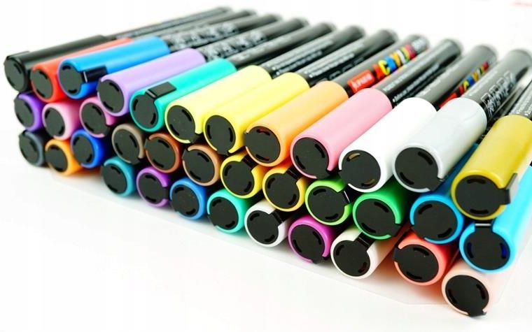 Markery Flamastry Akrylowe 36 Szt/Kpl Wodoodporne - Ceny i opinie ...