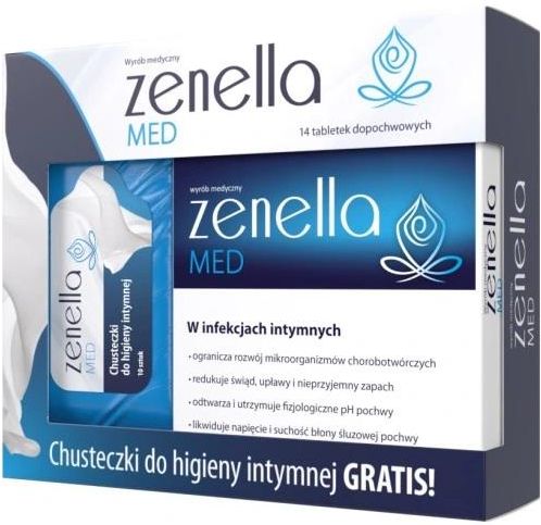 Zenella MED 14 tabletek + Chusteczki do higieny intymnej 10 szt ...