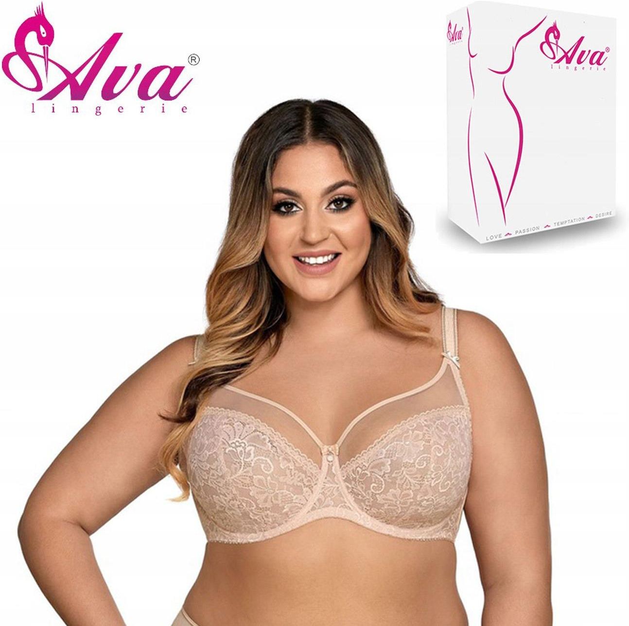 Koronkowy Biustonosz Ava AV-1396 soft beżowy 85E - Ceny i opinie - Ceneo.pl