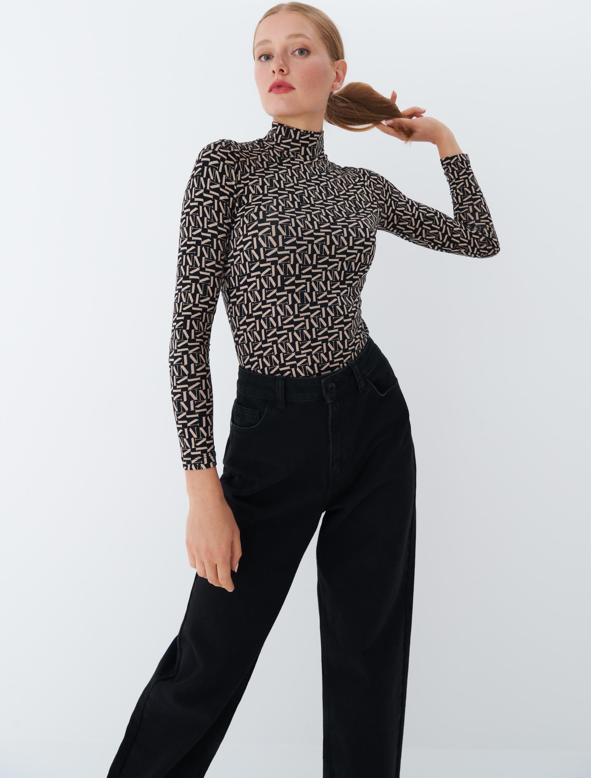 Mohito - Bluzka z golfem - Czarny - Ceny i opinie - Ceneo.pl