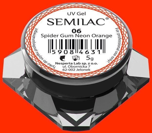 Semilac Spider Gum Neon Orange 06 5G - Opinie i ceny na Ceneo.pl