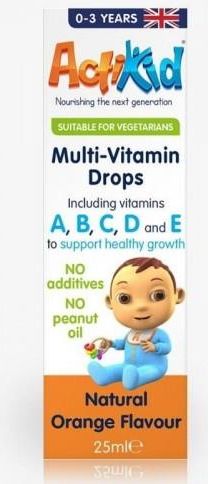 Actikid Multi-Vitamin Drops Multiwitamina O Smaku Pomarańczowym W ...