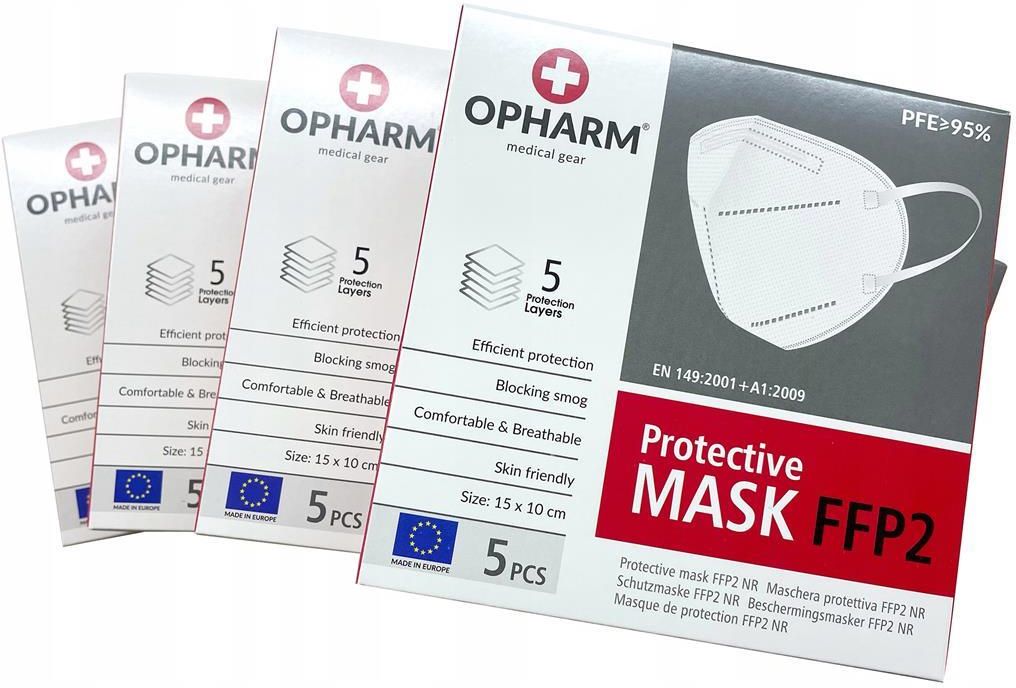 20szt. Maseczki Antywirusowe Ffp2 Opharm Medyczne - Ceny i opinie ...
