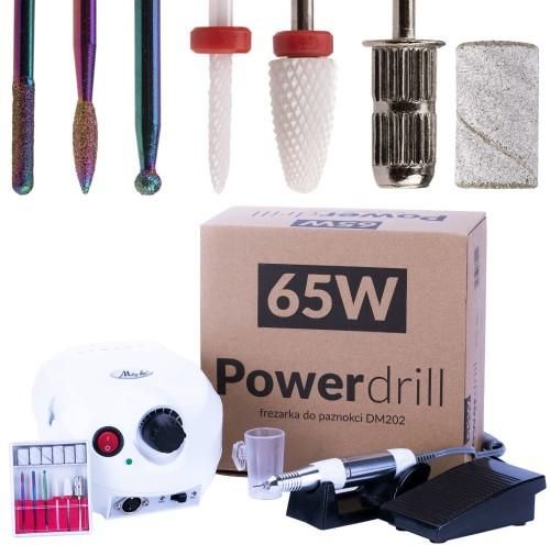 Molly Lac Frezarka do paznokci DM202 Smartdrill moc 65W z kompletem frezów i nakładek manicure ...