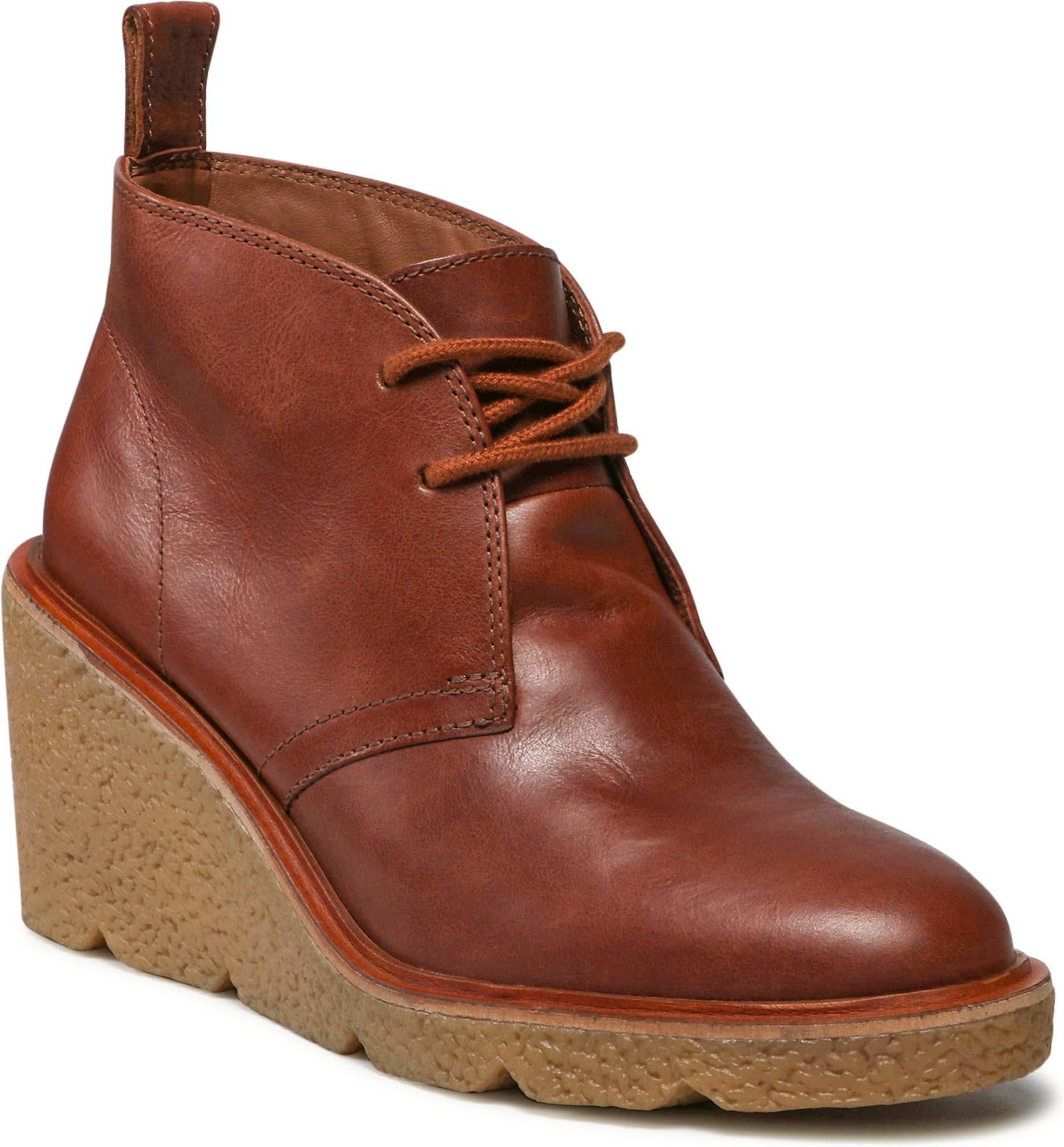 Botki CLARKS - Clarkford Dbt 261620964 Dark Tan Leather - Ceny i opinie ...