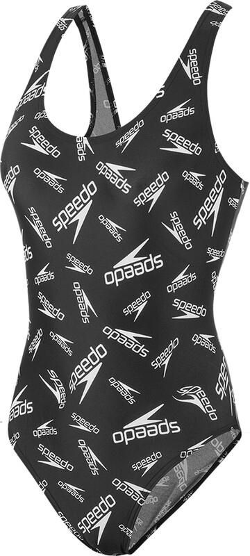 Speedo Logo Deep U Back Swimsuit Women Czarny Biały - Ceny i opinie ...