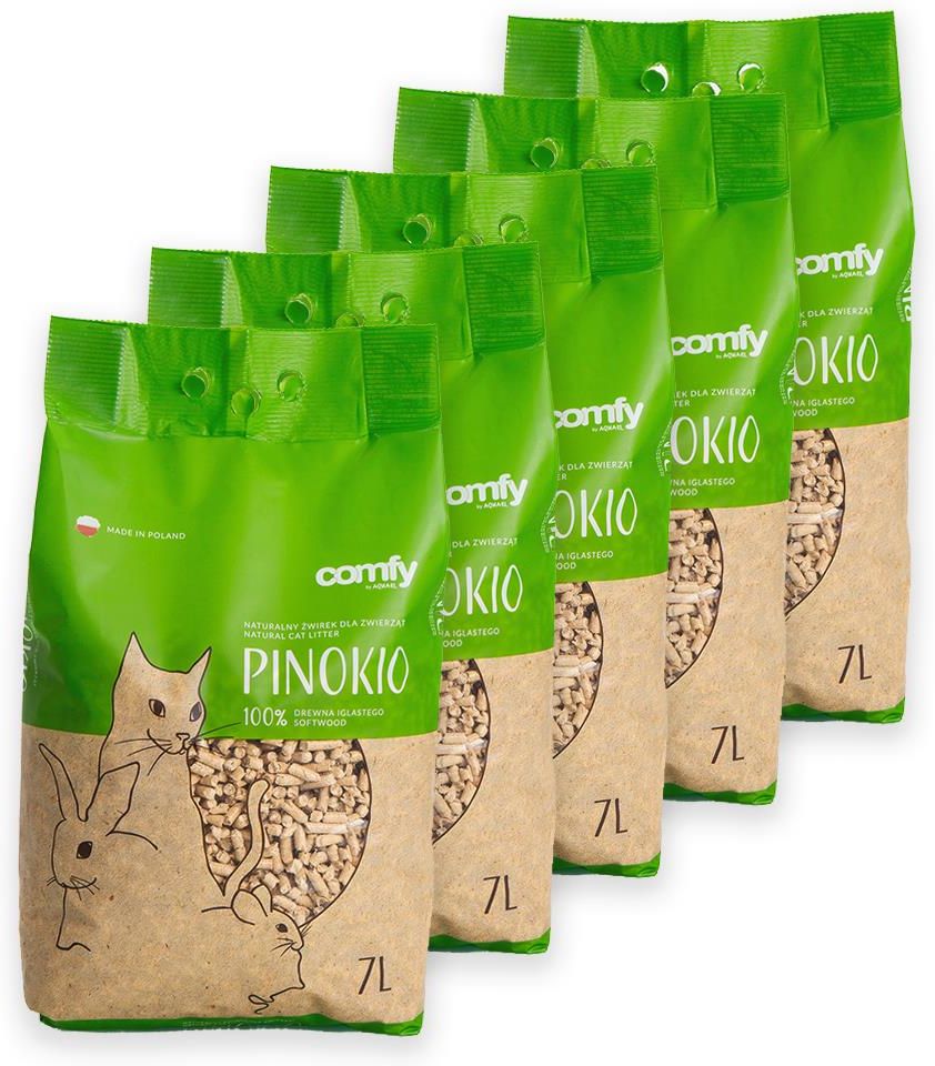 Comfy Pinokio Żwirek Drewniany 5X7L - Ceny i opinie - Ceneo.pl
