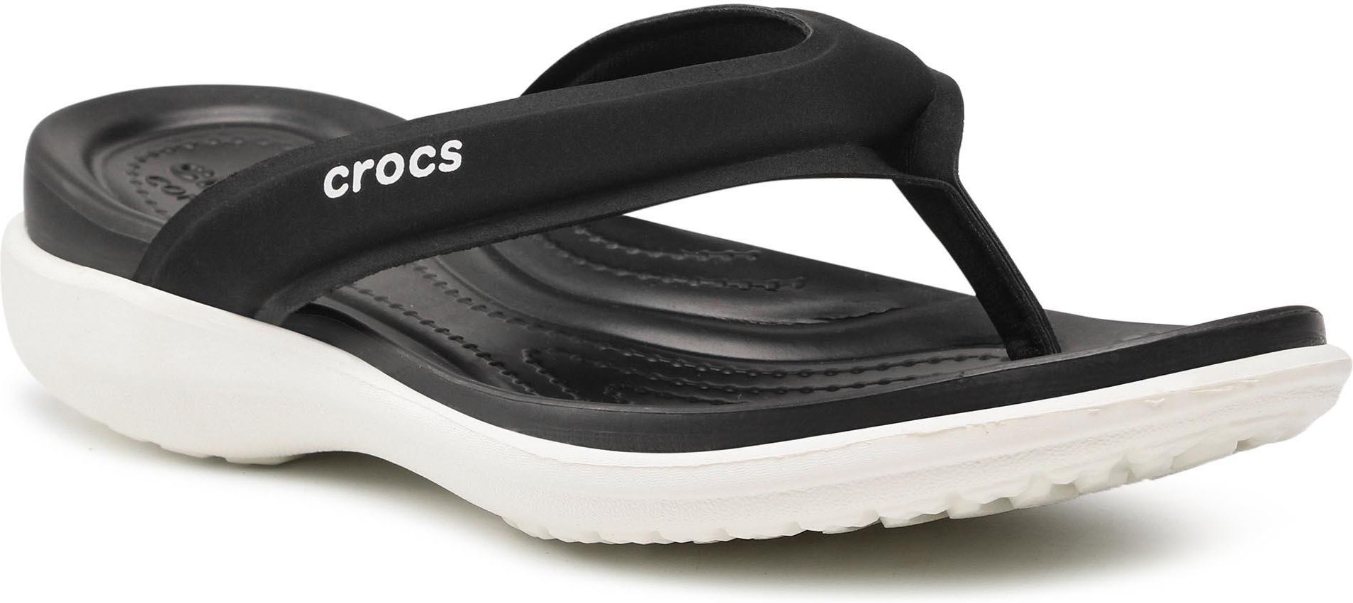 Japonki CROCS Capri V Sporty Flip W 206780 Black - Ceny i opinie - Ceneo.pl